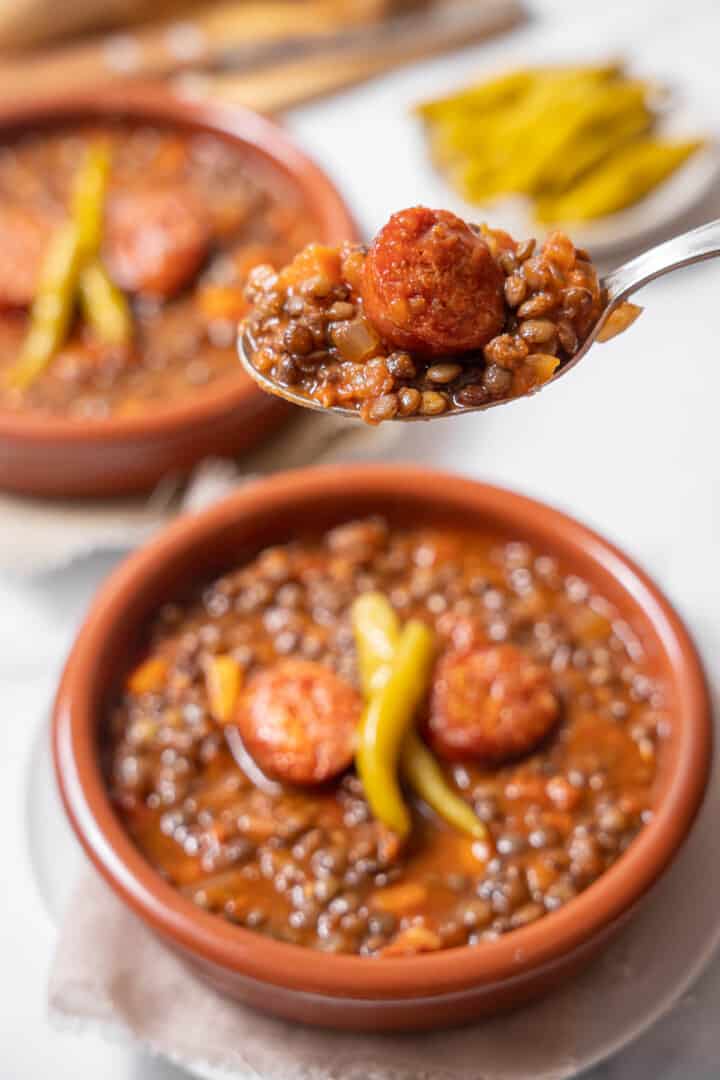 Lentejas con Chorizo Recipe (Simple Spanish Lentil Soup)