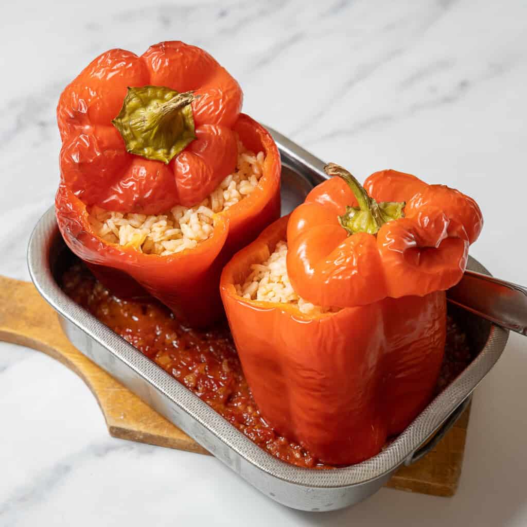 Pork Stuffed Peppers Recipe - Spanish Sabores