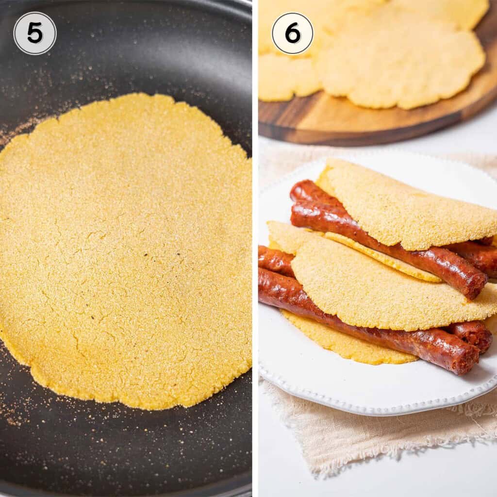 Talos con Chistorra Recipe (Corn Tortillas with Sausage) - Spanish Sabores